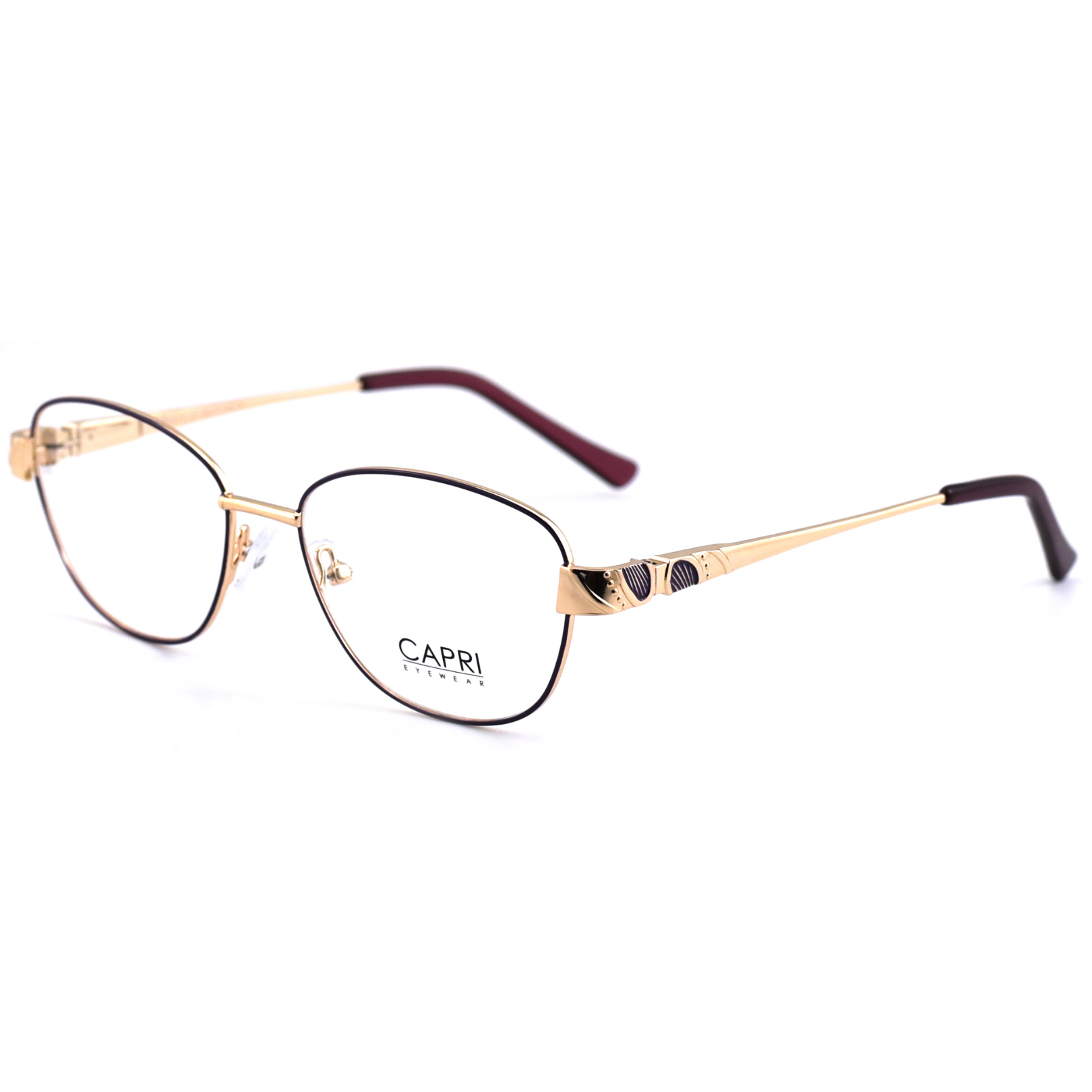 CAPRI873C1 GOLD BLACK 53-17-145 – Frames Etc.